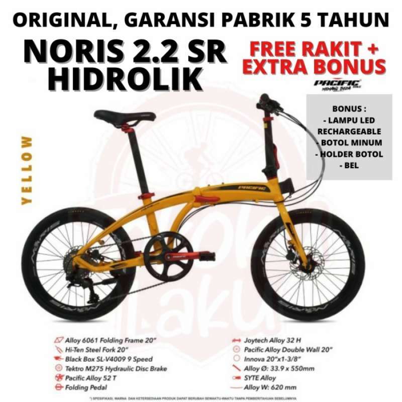 Jual Sepeda Lipat Pacific Noris 2.2sr Hidrolik Folding Bike Original ...