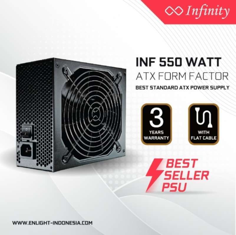 Jual Power Supply/psu Infinity 550w 550 Watt 85% Efficiency Di Seller ...