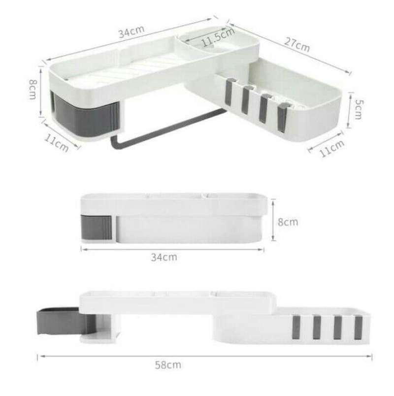 Promo Corner Shower Rotary Shelf Rak Gantung Putar Kamar Mandi Tempat ...