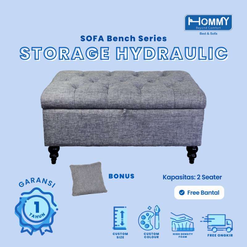 Jual Sofa Bench Box Storage Hydraulic HOMMY | Kursi Penyimpanan ...