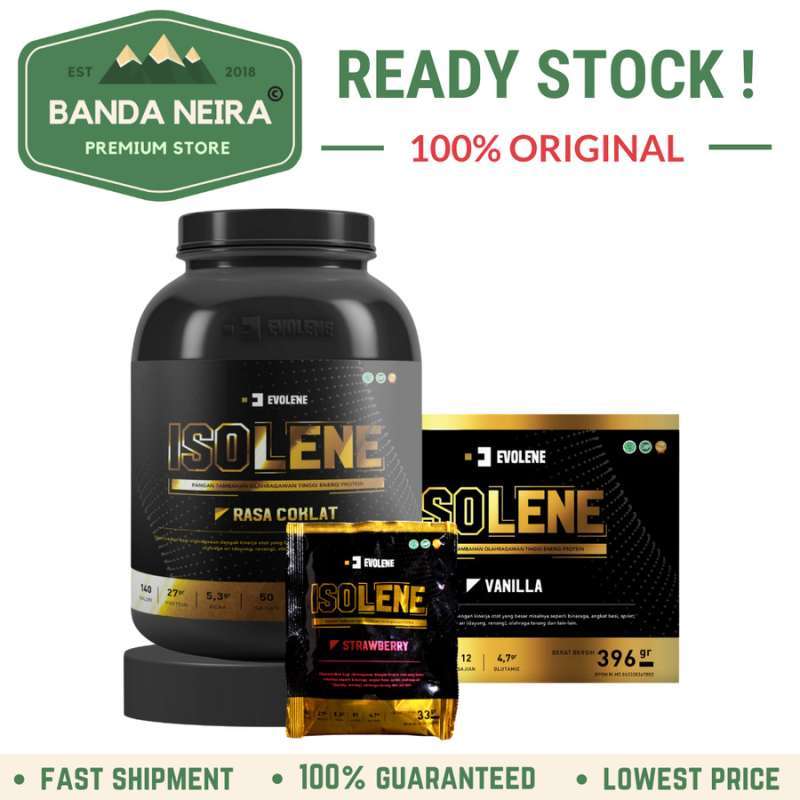 Jual Evolene Isolene Whey Protein Isolate - STRAWBERRY 12 SACHET di ...
