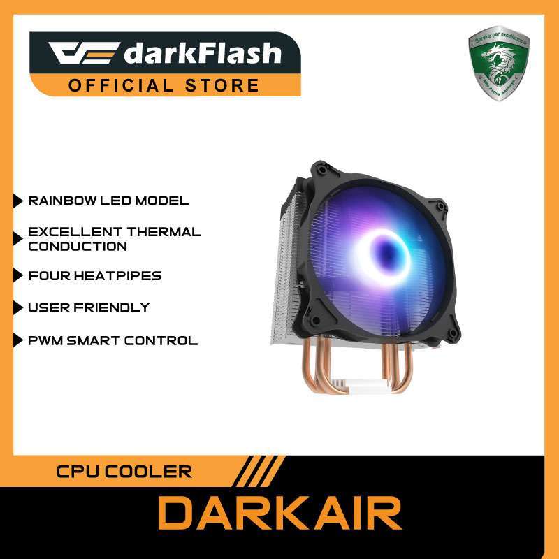 Jual darkFlash Darkair LED CPU COOLER [Support Intel & AMD] - Hitam di ...