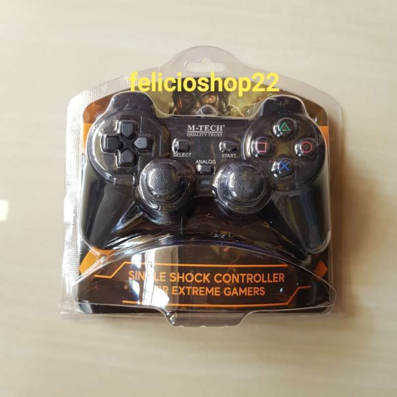 Promo GAMEPAD JOYSTICK USB SINGLE HITAM STICK PS PC LAPTOP MTECH / M ...