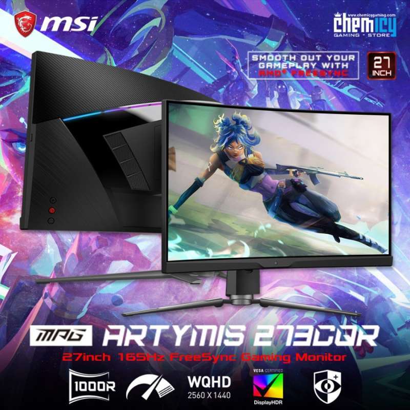 Jual MSI MPG Artymis 273CQR 27inch 165Hz WQHD Freesync Gaming Monitor ...