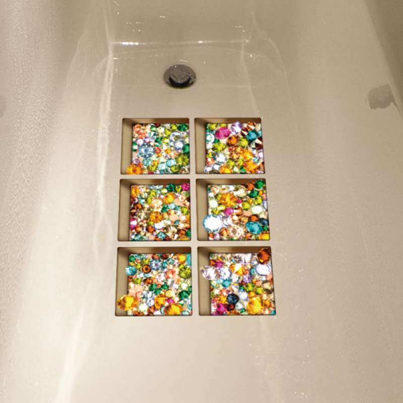 Jual 3D Self-adhesive Bathtub Stickers Shower Tub Tattoos Decals ...
