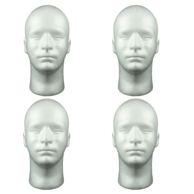 Jual 4x 12'' Styrofoam Wig Head - Male Foam Mannequin Wig Stand And ... Jual 4x 12'' Styrofoam Wig Head - Male Foam Mannequin Wig Stand And ...