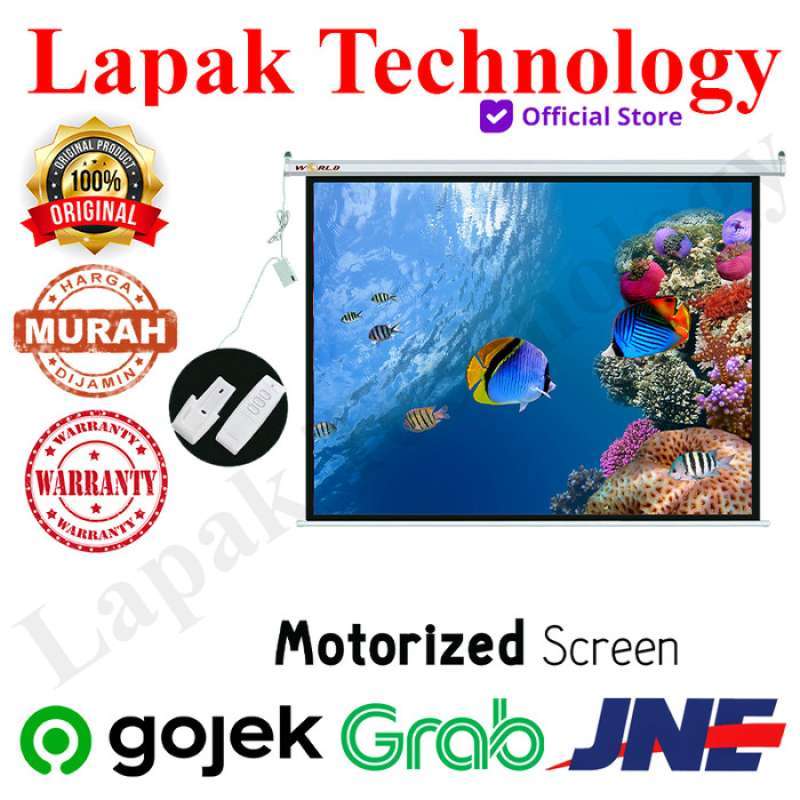 Promo Layar Proyektor Motorized Screen Projector Diskon 23% di Seller ...