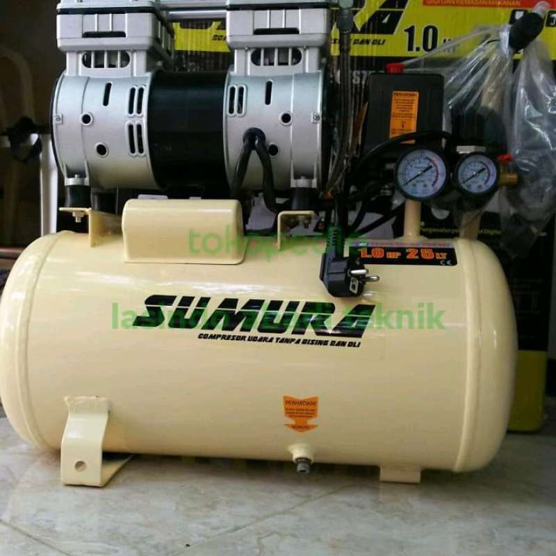 Jual kompresor silent sumura 1 hp 25 liter oilless di Seller lasindo ...