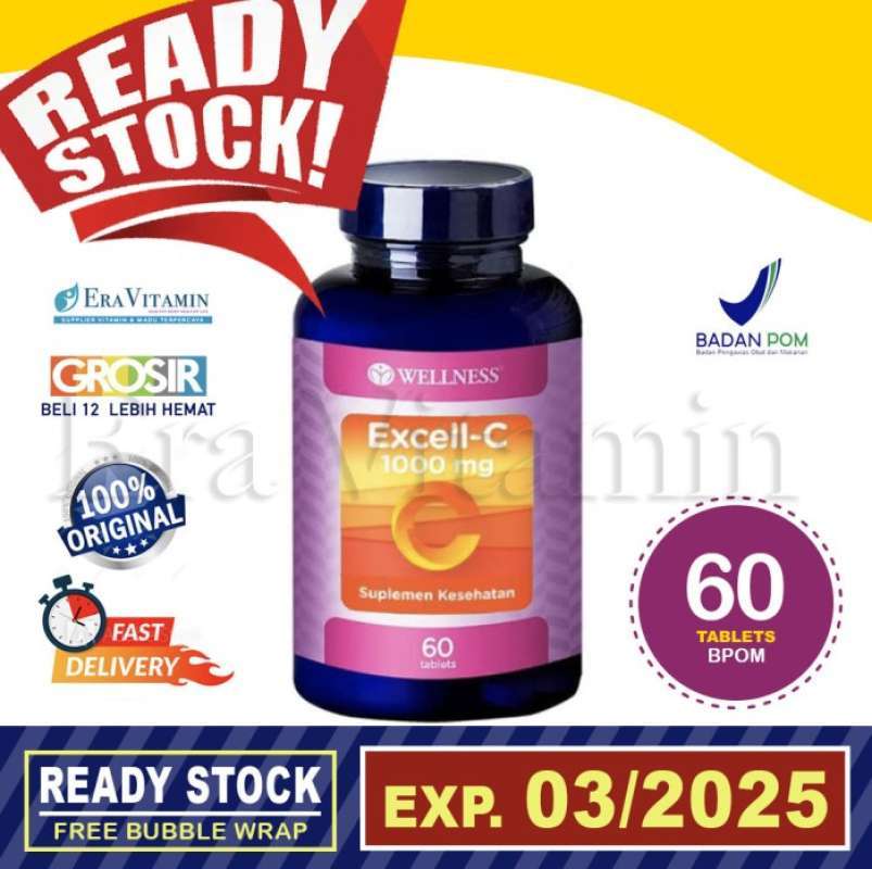 Jual Vitamin C 1000mg Wellness Excell C 1000 Mg 60 Tablet Di Seller ...