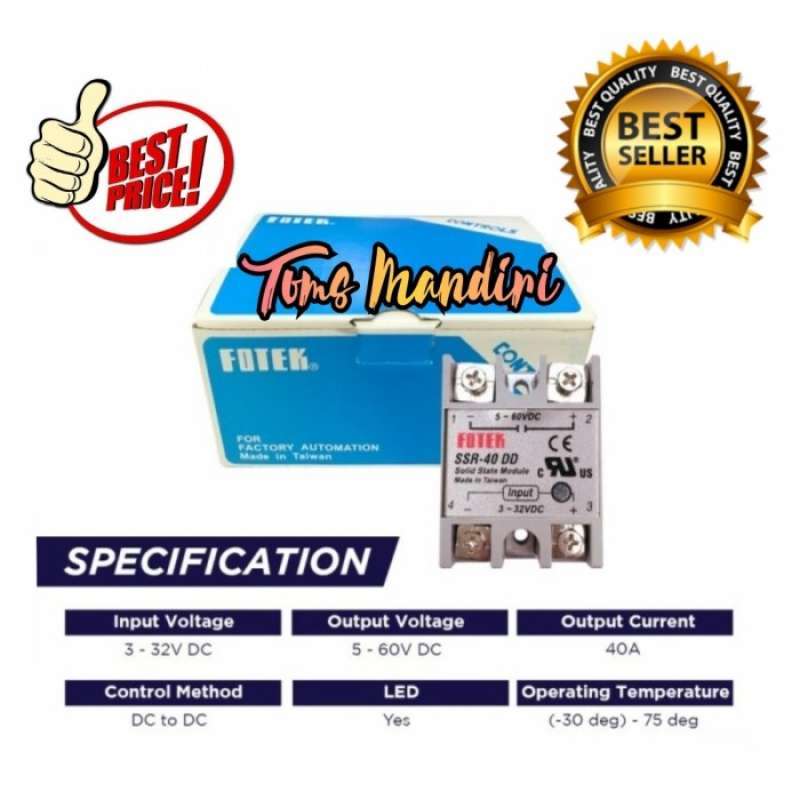 Jual Solid State Relay Fotek Ssr-40Dd / Ssr 40Dd 40 Amper di Seller SENTRA ELEKTRONIC STORE ...
