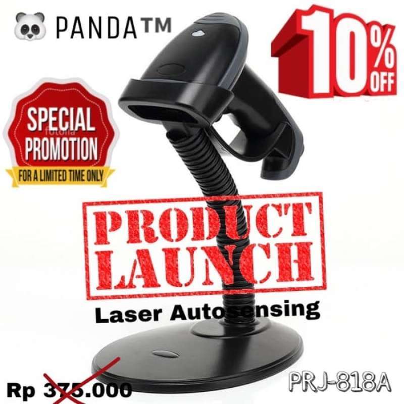 Promo Auto-Sensing Laser 1D Barcode Scanner Panda Prj-818A Auto-Scan ...