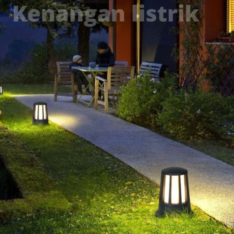 Promo Lampu Taman Bollard Pendek Alumunium E27 Led Outdoor Ip54 Diskon ...