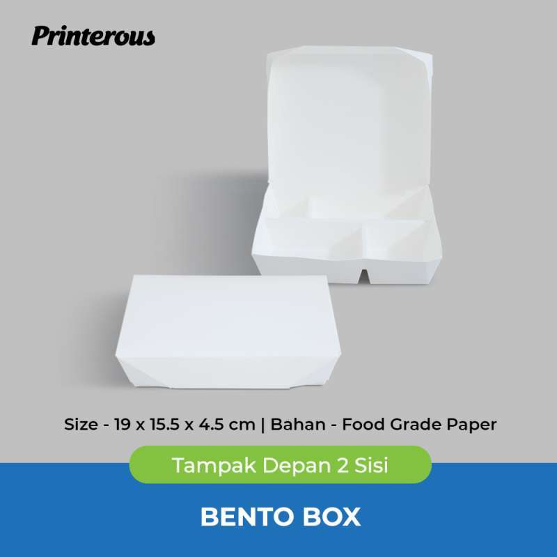 Jual Paper Bento Box / Kotak Makan Kertas Bento (25 pcs) di Seller ...