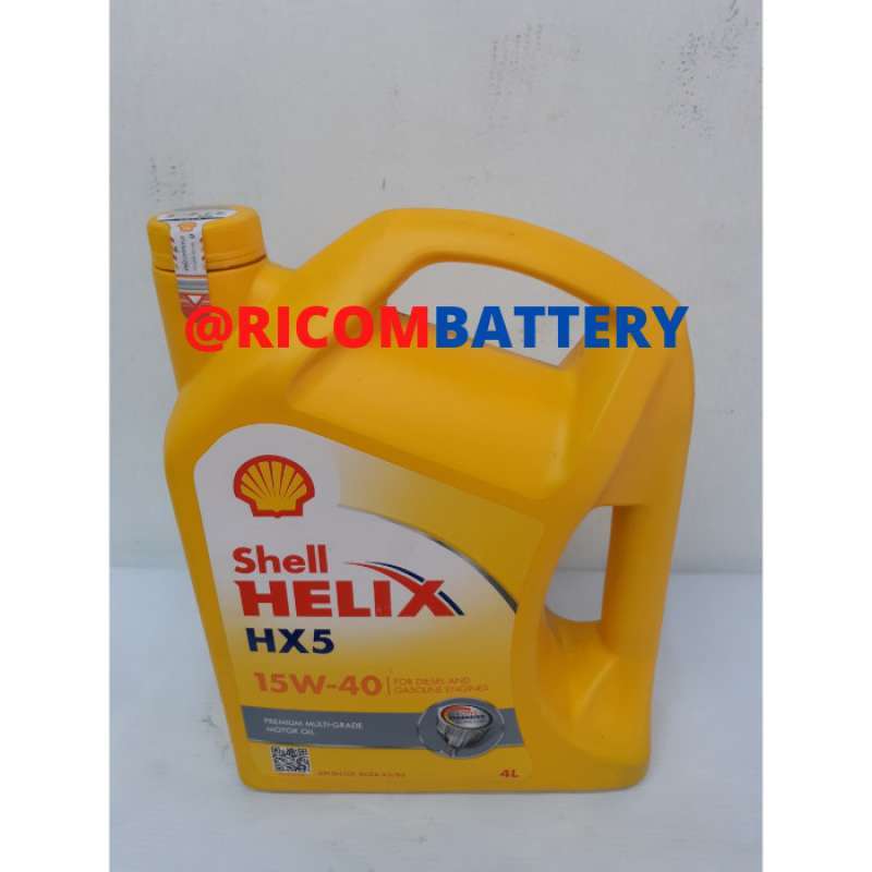 Promo Oli Mobil Shell Helix Hx5 15W-40 4 Liter Diskon 33% di Seller ...