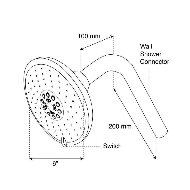 Jual Vone Ws-102 Shower Set Wall Tembok Mandi Head Kepala Tanam Paket ...