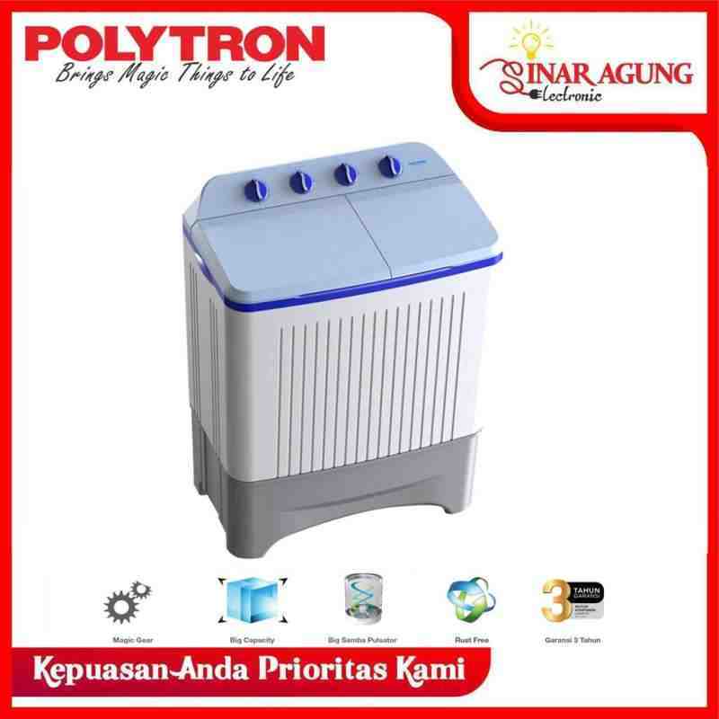 Jual POLYTRON Mesin Cuci Twin Tube 9 Kg PWM9366 B / PWM93366B [9KG ...