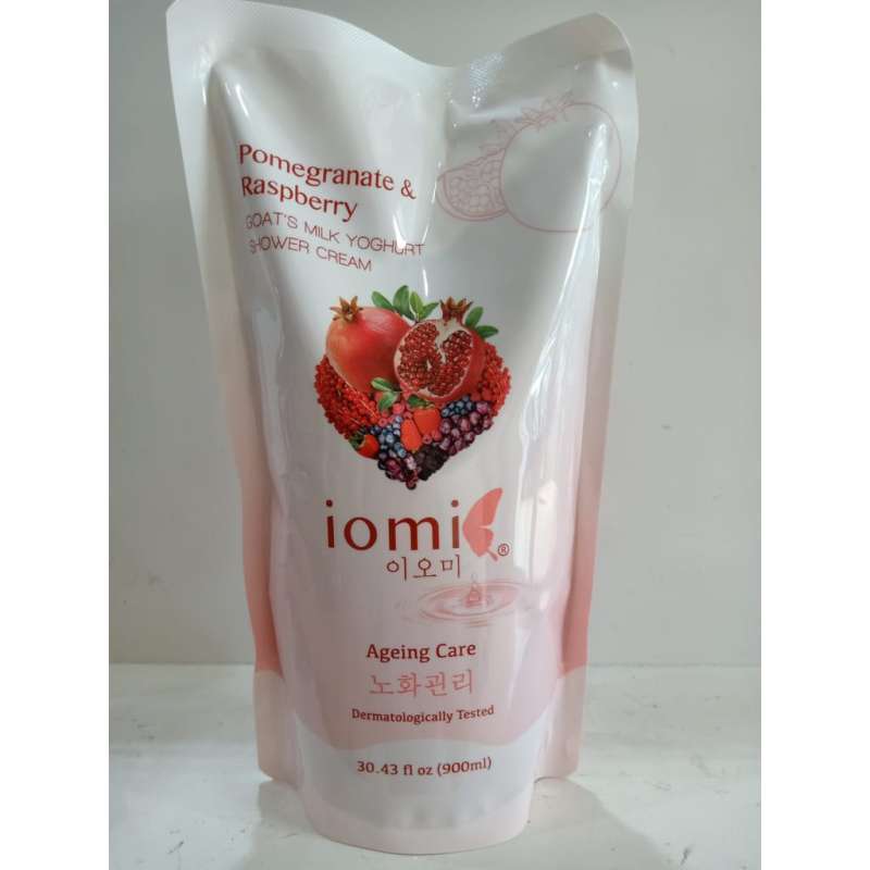Jual IOMI Yoghurt Milk Shower Cream 900ml - Pomegranate&Raspbery di ...