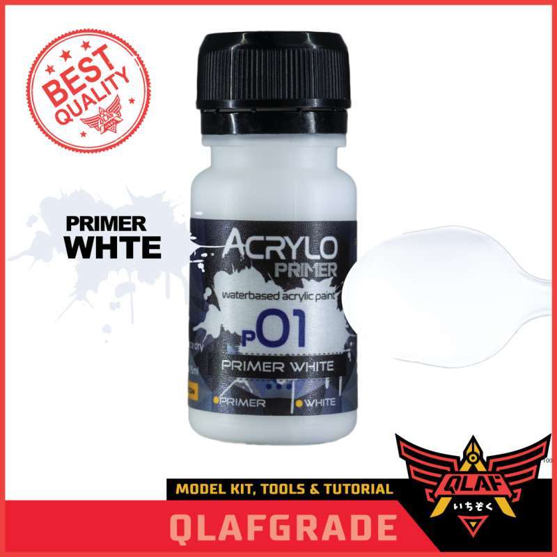 Jual Acrylo Primer White P01 - Surfacer Cat Acrylic Handbrush Airbrush ...