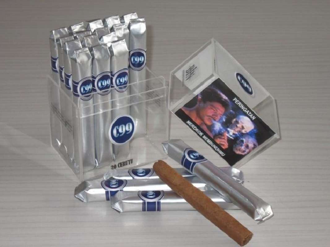 Jual Cerutu Premium C99 Cigarillos Acrylic Box Aluminium Foil ...