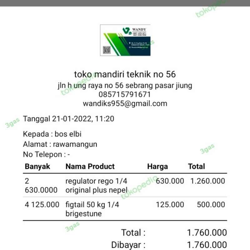 Promo Invoice Khusus Peralatan Instalasi Pipa Gas Multivariasi Diskon