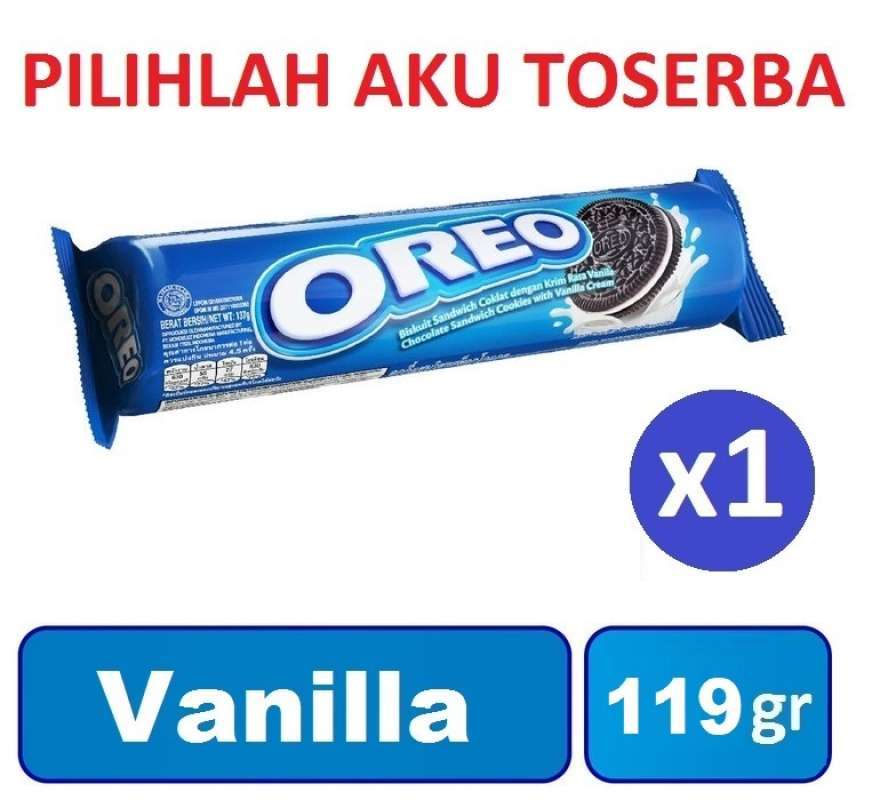 Promo Biskuit OREO sandwich VANILLA Roll 133 gr - ( HARGA SATUAN ...