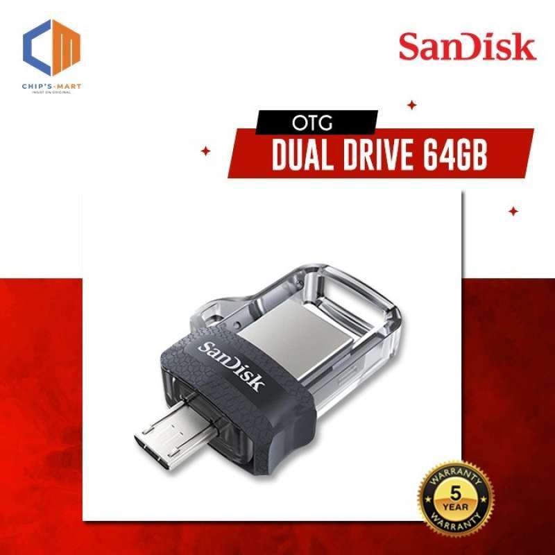 Jual Sandisk Flashdisk Otg 64gb Dual Drive 100% Original Di Seller Chipsmartshop - Chipsmart ...