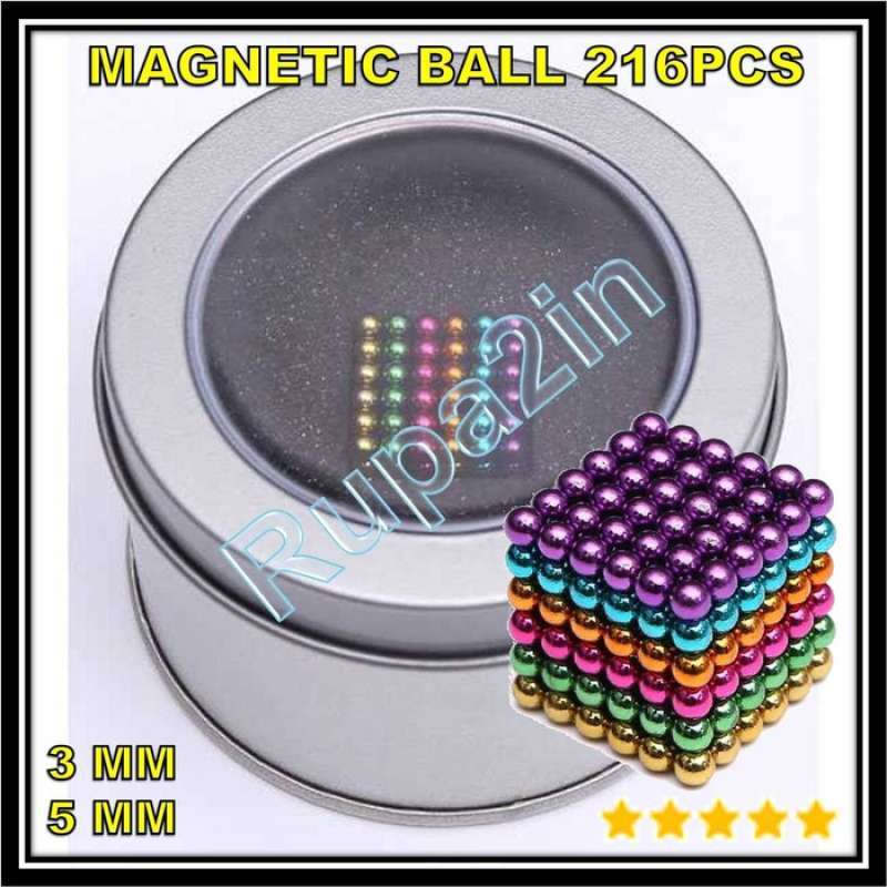 Jual Mainan Rubik Bola Magnet Bucky balls Magnetic Ball Cube Multi ...