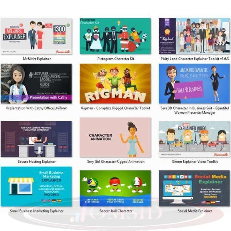 Jual Template Character Animation Toolkit Explainer Rigging After ...