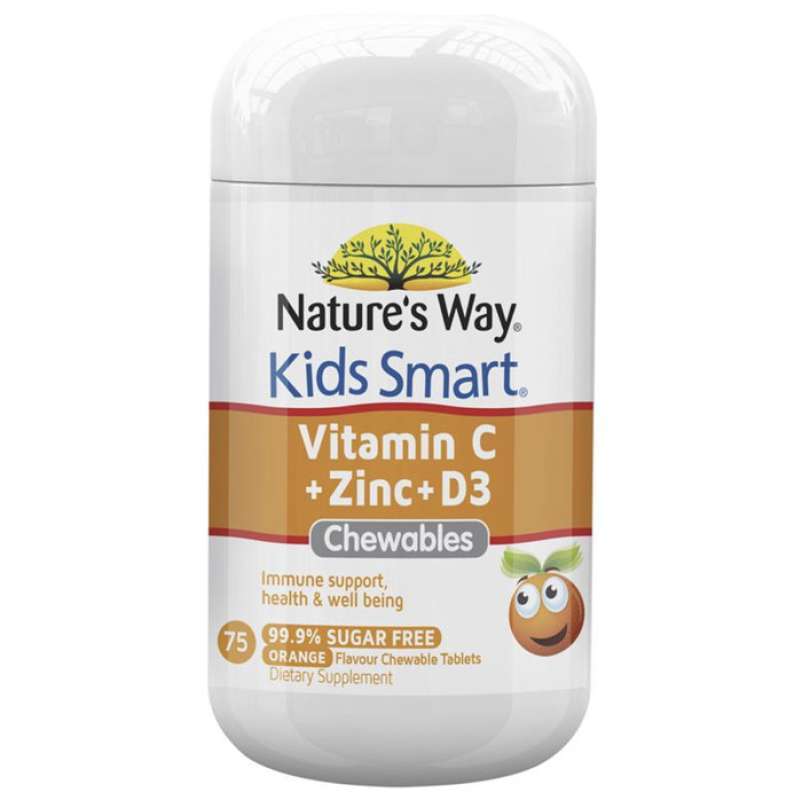 Jual Nature's Way Kids Smart Vitamin C + Zinc + D 75 Chewable Tablets ...