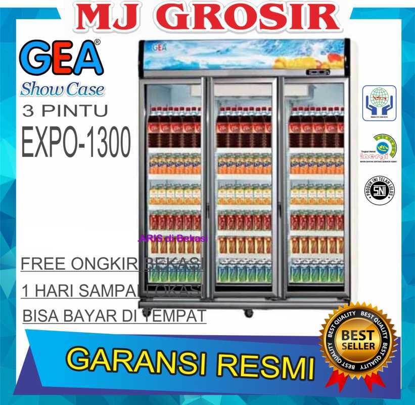 Jual Showcase Gea Expo 1300 Display Cooler Kulkas Minuman Tiga Pintu Di ...