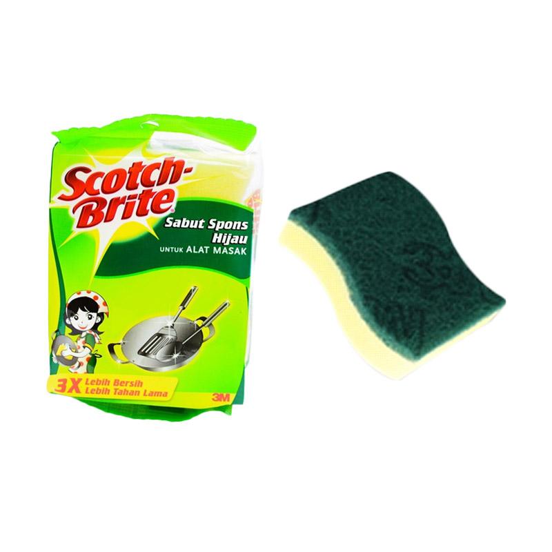 Promo 3M Scotch-Brite ID-30 Sabut Spons Hijau 3 x 4 Inch Hijau ...