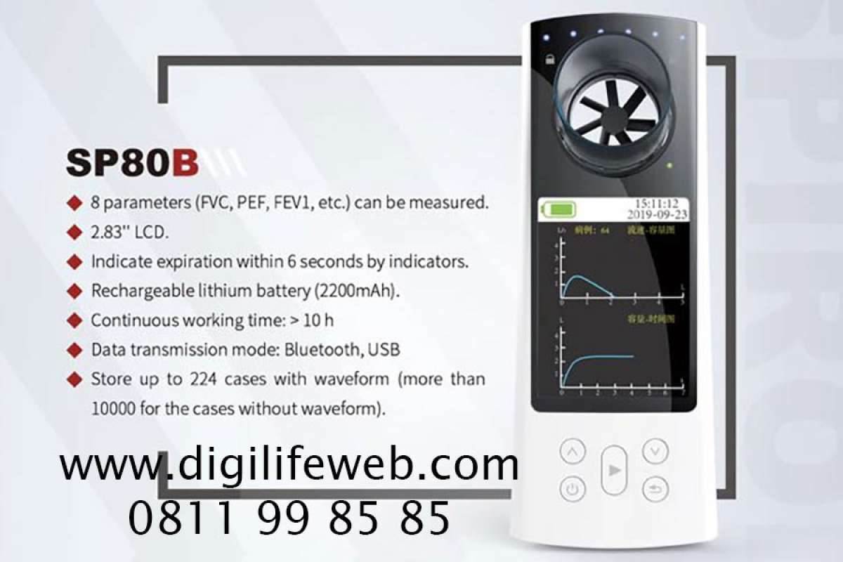 Jual Spirometer Contec Sp80b Color Lung Spiro Meter Tester Sp-80b Paru ...