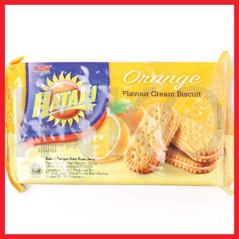 Jual HATARI ORANGE FLAVOUR CREAM BISCUIT RASA JERUK 200GR di Seller ...