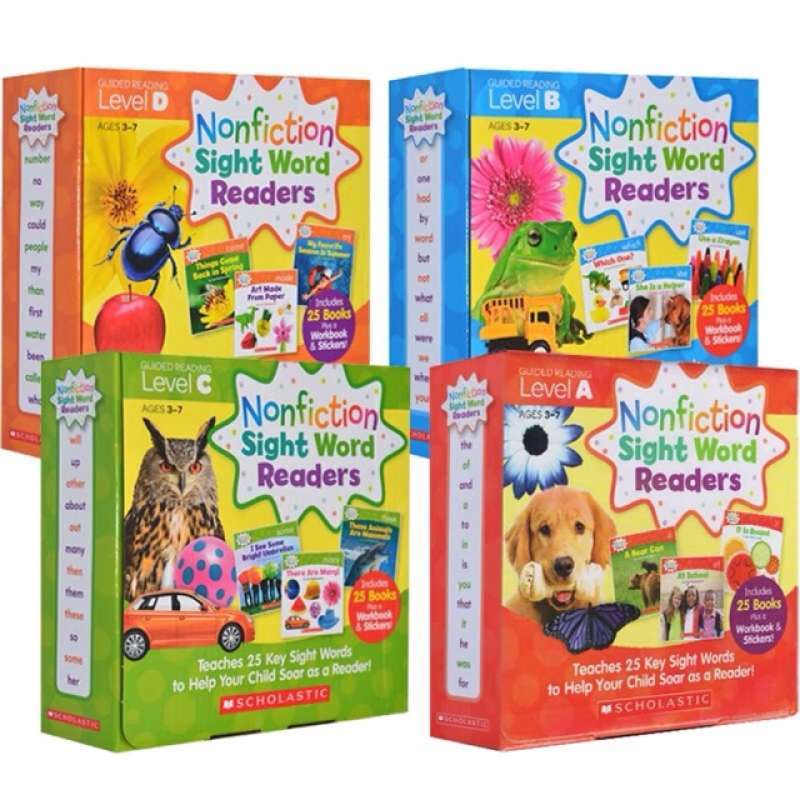 Jual Scholastic non fiction sight word readers level a-d - buku import ...
