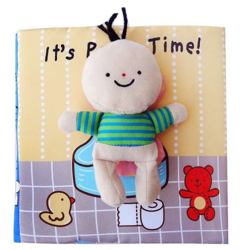 Jual Soft book its potty time - busy book - buku kain anak - buku bayi ...