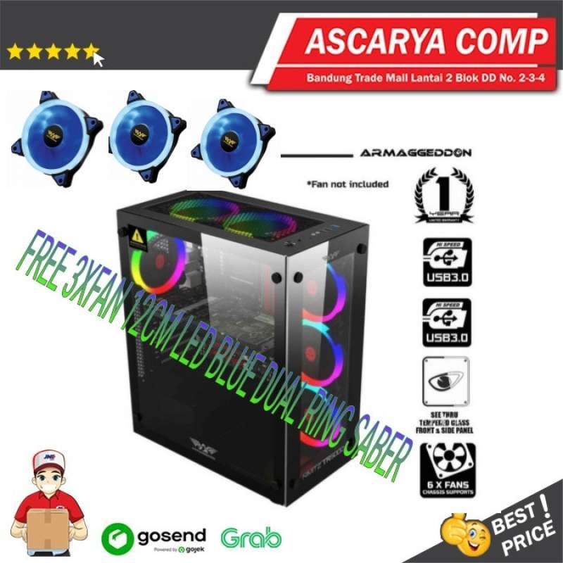 Jual Armaggeddon Nimitz TR5000 ATX Gaming PC Case - Putih di Seller ...