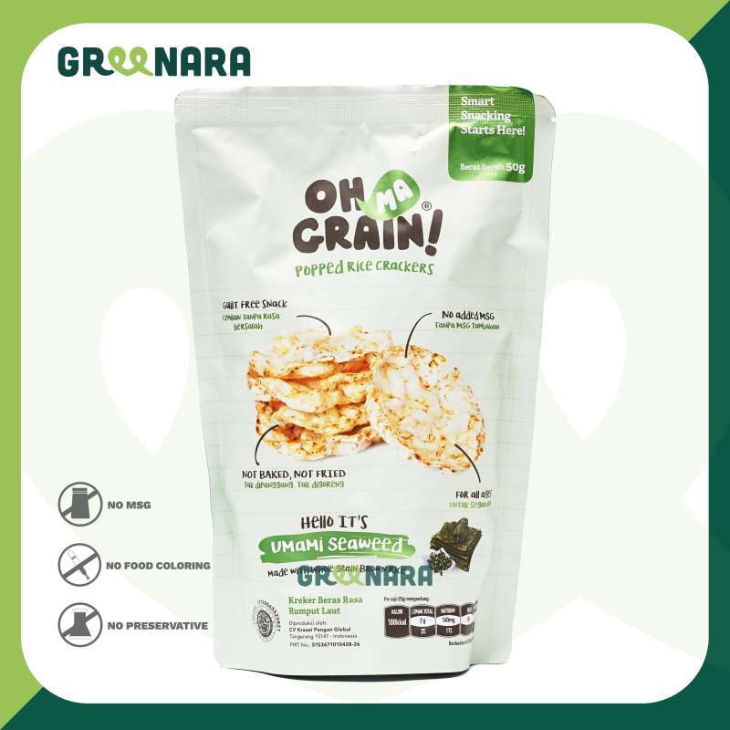 Jual Oh Ma Grain - Popped Rice Crackers - Snack Sehat - Snack Diet ...