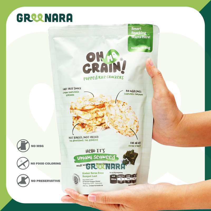 Jual Oh Ma Grain - Popped Rice Crackers - Snack Sehat - Snack Diet ...