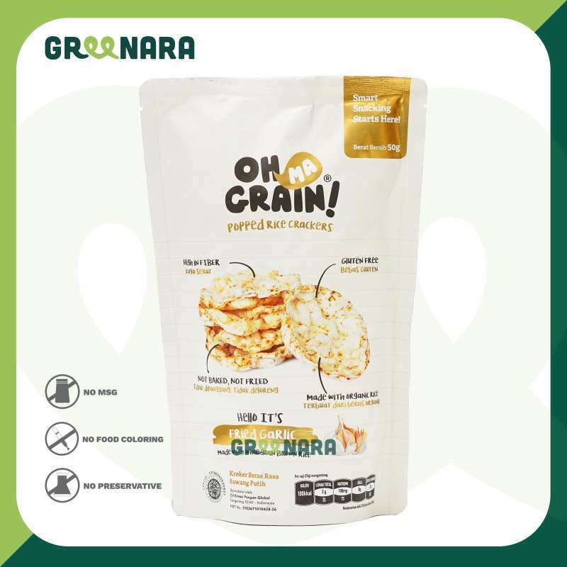 Jual Oh Ma Grain - Popped Rice Crackers - Snack Sehat - Snack Diet ...