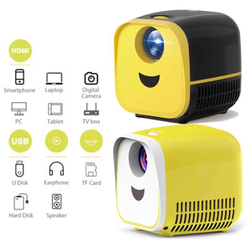 Jual Mini Projector L1 Portable Support 1080p FullHD Projector Home ...