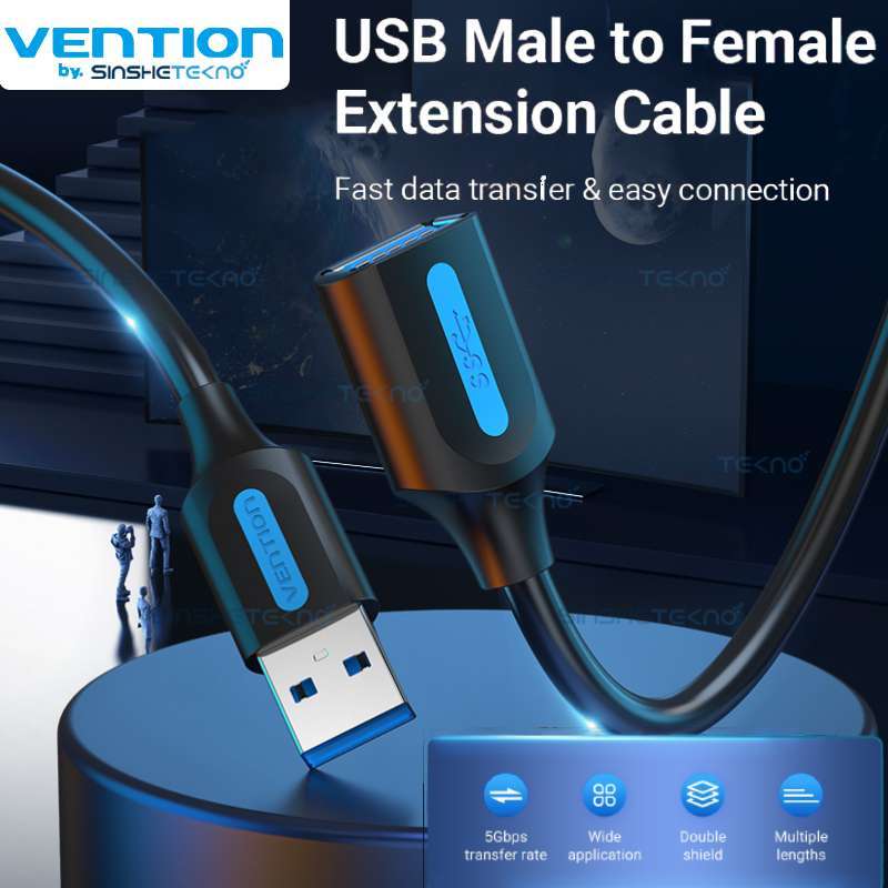 Promo Vention CBH Kabel Usb 3.0 Extension Male to Female Diskon 26% di ...