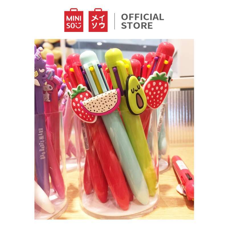 Jual Miniso official Pulpen enam warna seri buah Fruit series six-color ...