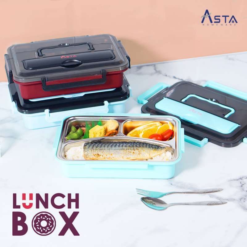 Jual Lunch Box Tempat Makan Siang Stainless Steel 304 - 4 Sekat Aslb-01 ...