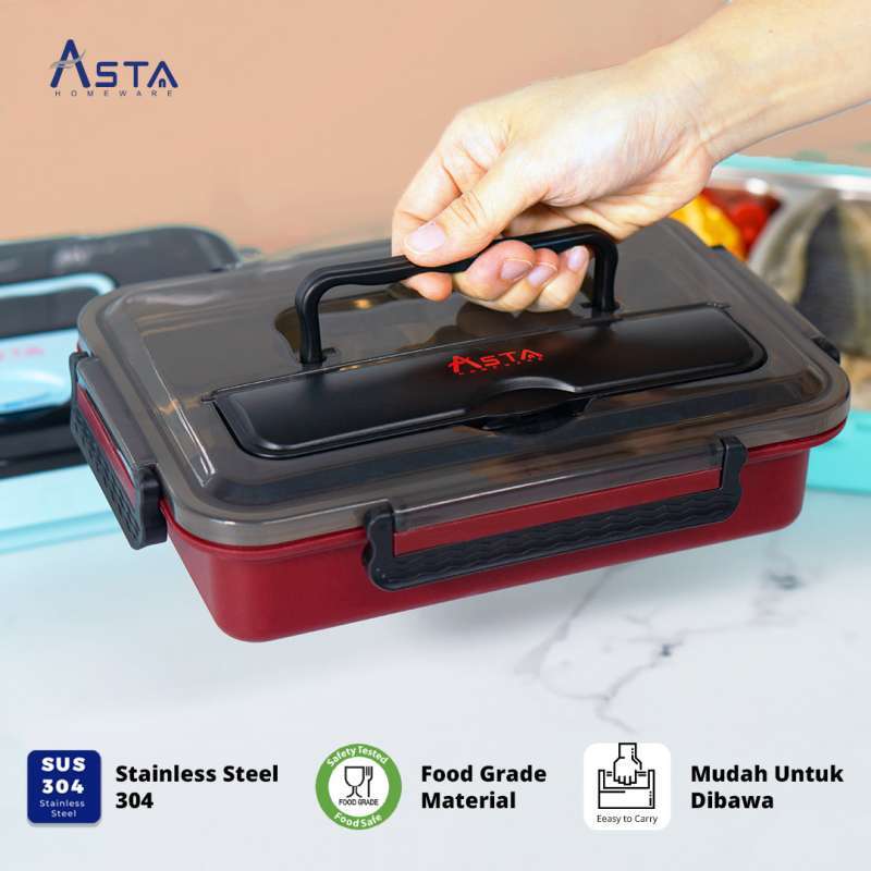 Jual Lunch Box Tempat Makan Siang Stainless Steel 304 - 4 Sekat Aslb-01 ...