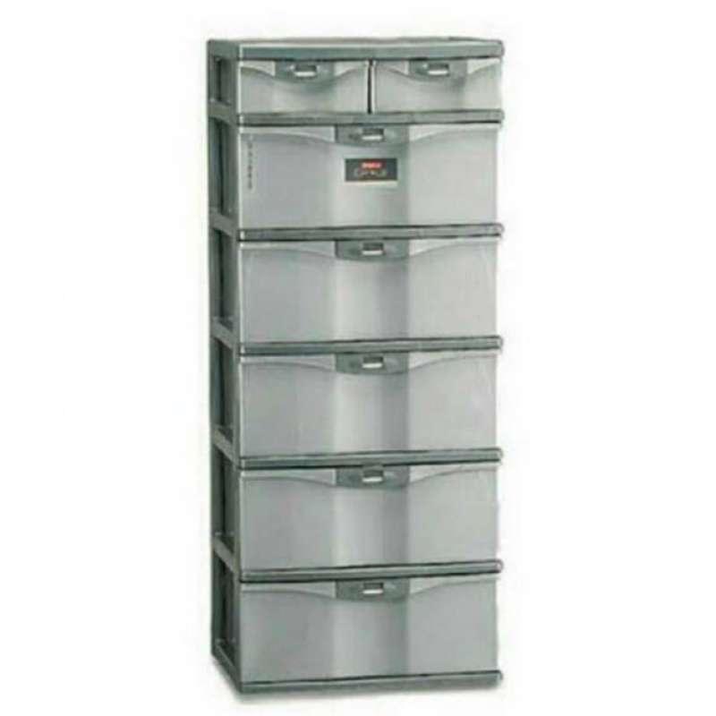 Jual PALEM LEMARI LACI PLASTIK LION STAR EXCEL SM ABU ABU - ABU 5 SUSUN ...