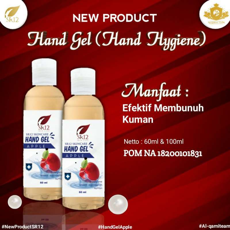 Jual Hand Gel Apple Sr12 / Hand Sanitizer Bpom Lembut Wangi Aman Tidak ...