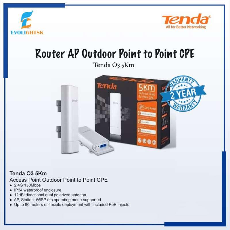 Promo TENDA O3 5km Outdoor Point To Point CPE - TENDA 03 Wireless ...