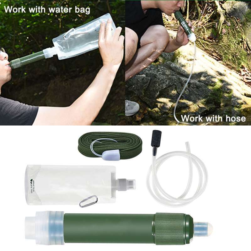 Promo Outdoor Survival Water Filter Straw Purifier Filtration System ...