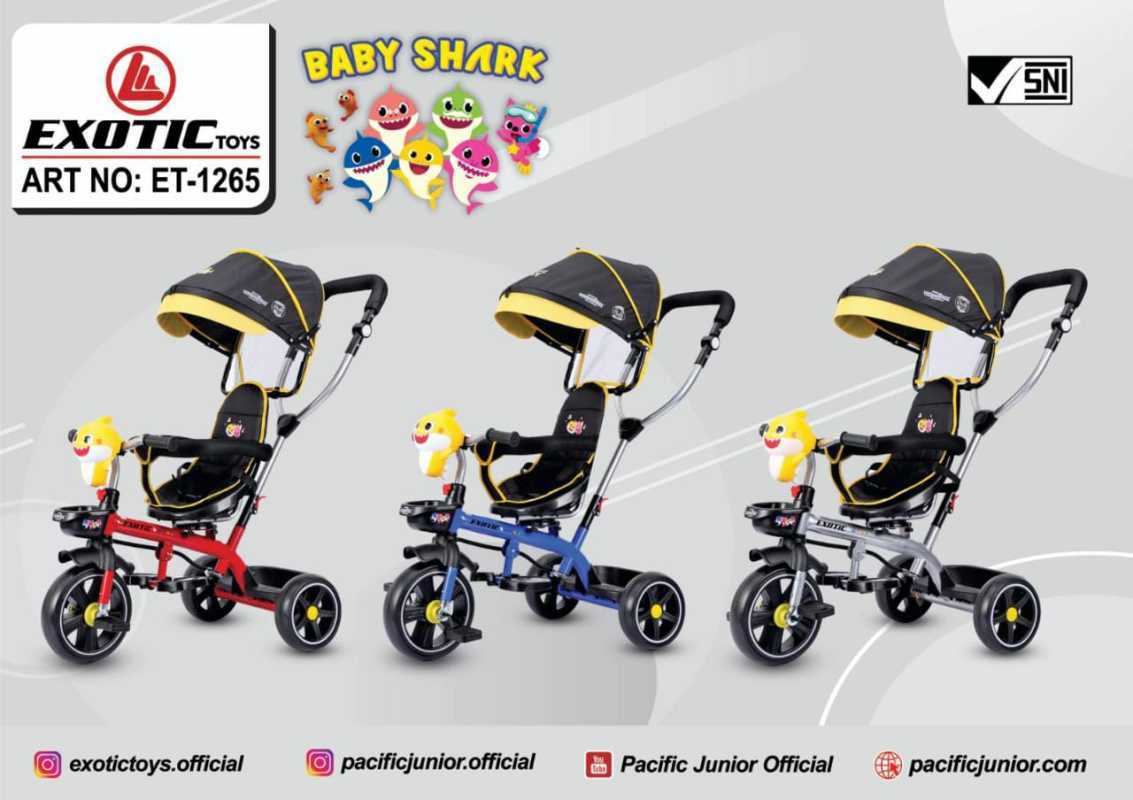 Promo Brecht Sepeda Roda 3 Tricycle Exotic ET 1265 Baby Shark Diskon 27 ...