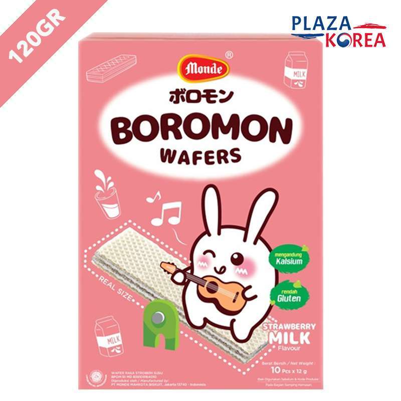 Jual MONDE BOROMON WAFERS 120GR (STRAWBERRY) - CEMILAN WAFER UNTUK ANAK ...